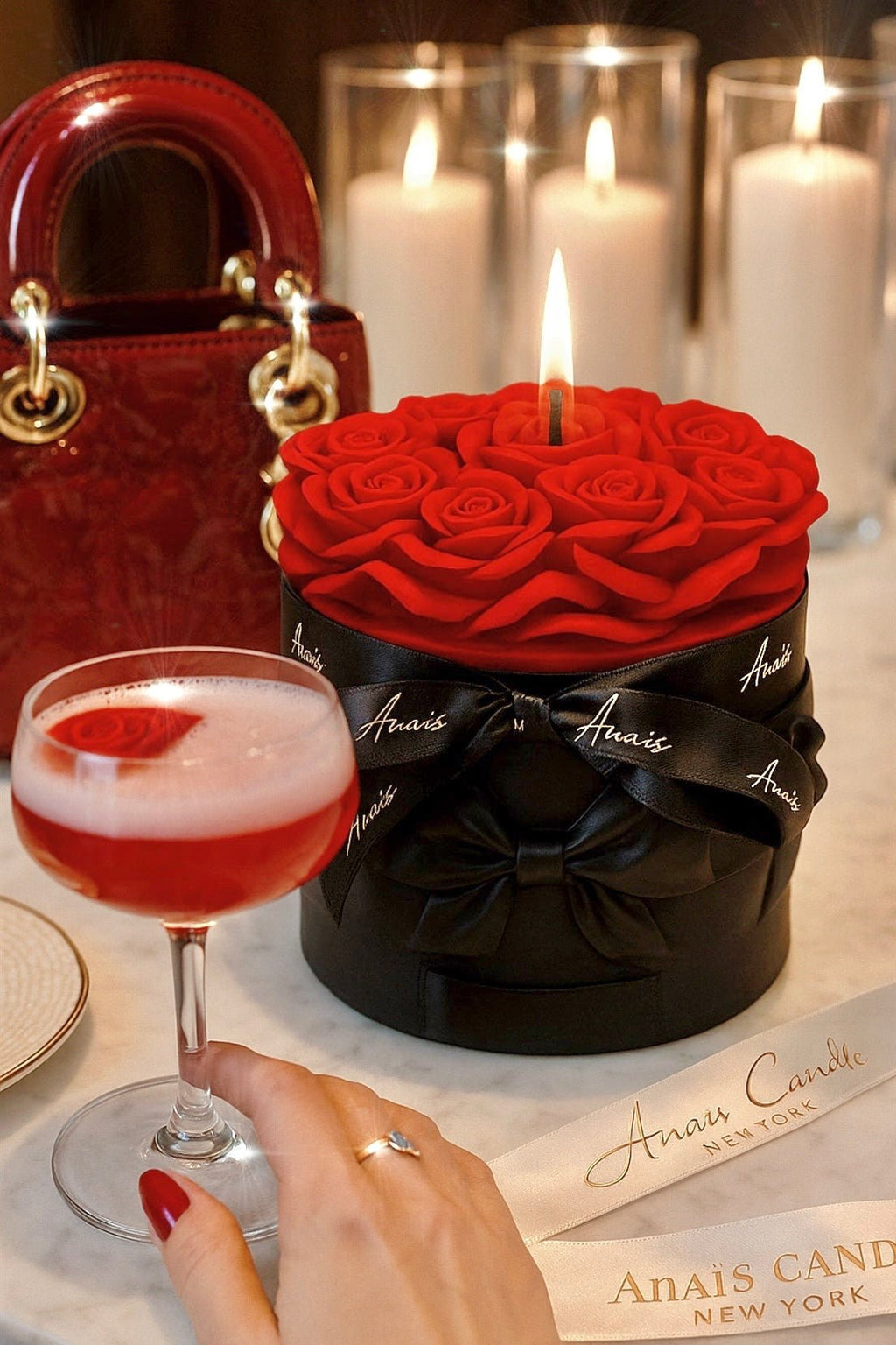 Lavish Rose Bouquet Candle in Lipstick - XXL – Anaïs Candle